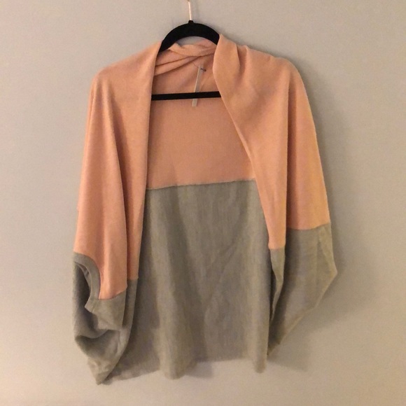 ASOS | Sweaters | Asos S Pink Grey Colorblock Cocoon Cardigan Nwt ...